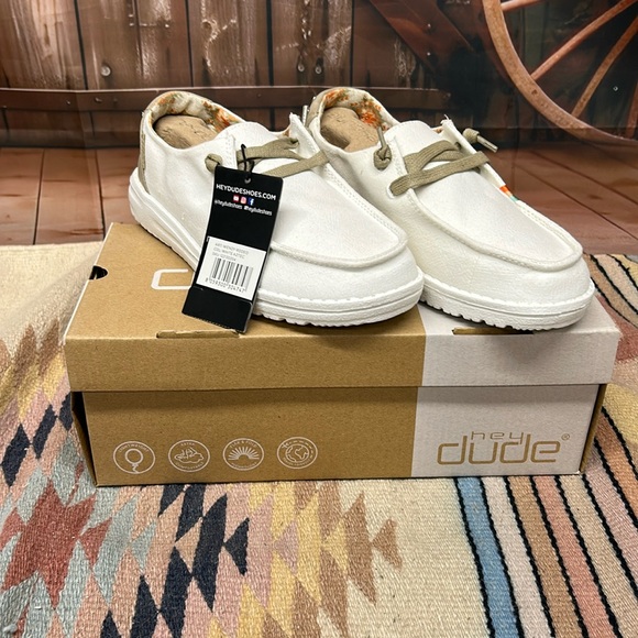 Hey Dude | Shoes | Hey Dude 2213204 Wendy Rodeo White Aztec Shoe | Poshmark